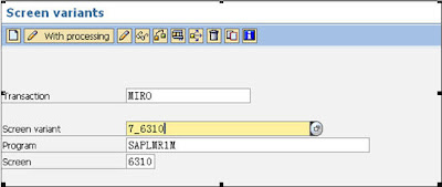 Change MIRO screen variant layout